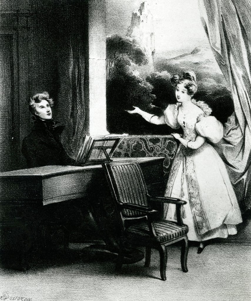 Lartiste 1831 Lithographie Von Achille Devéria
